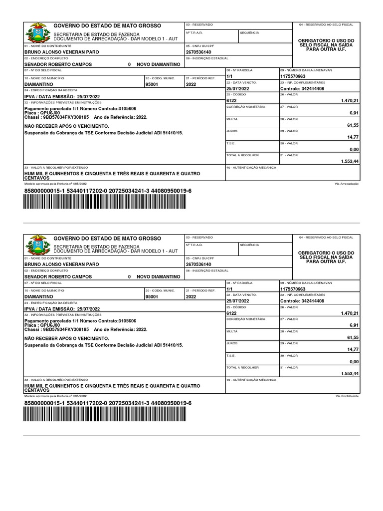Guias Ipva | PDF | Brasil