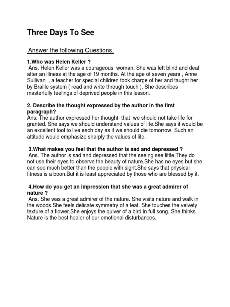 Insights from Helen Keller's Vision | PDF | Poetry