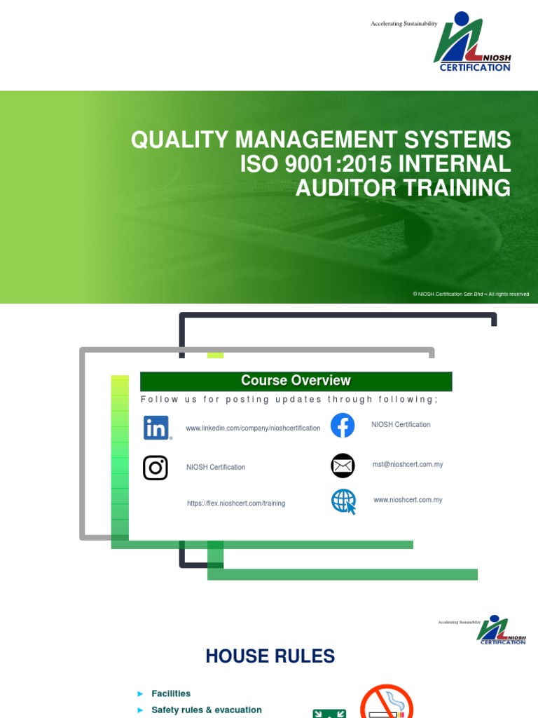 (Ver21.00) ISO 9001 QMS Internal Audit Training (New) | PDF | Quality Management System ...