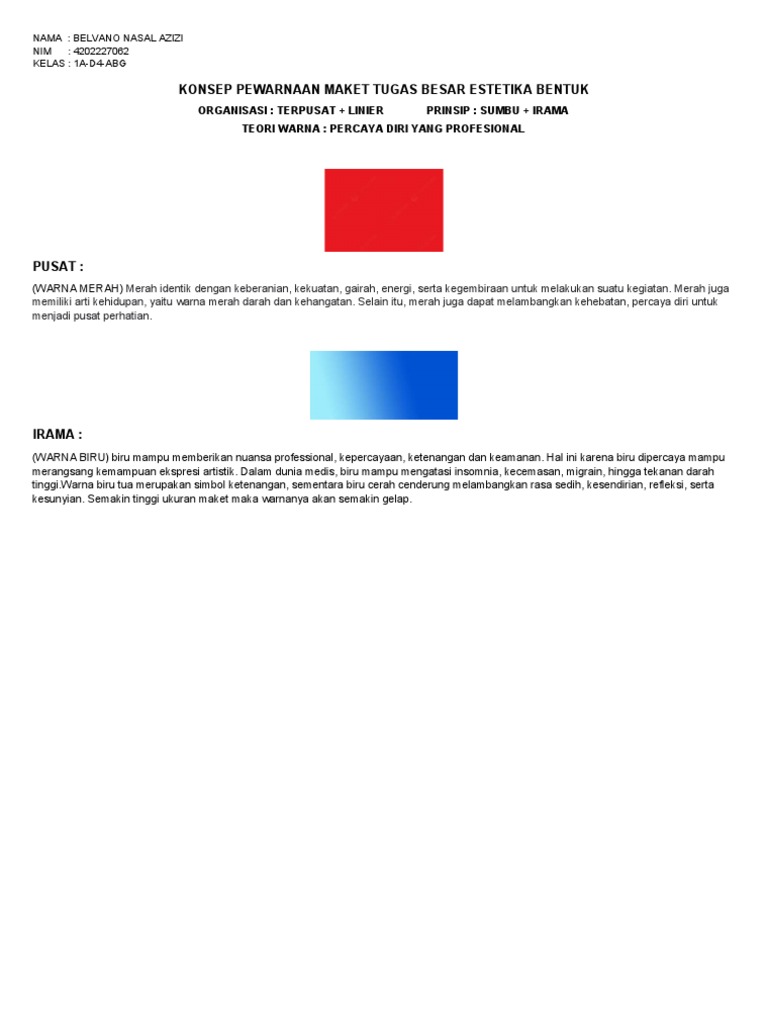 Konsep Warna Maket Estetika | PDF