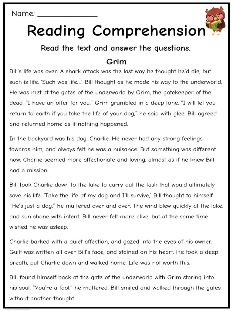 Grim Worksheet | PDF