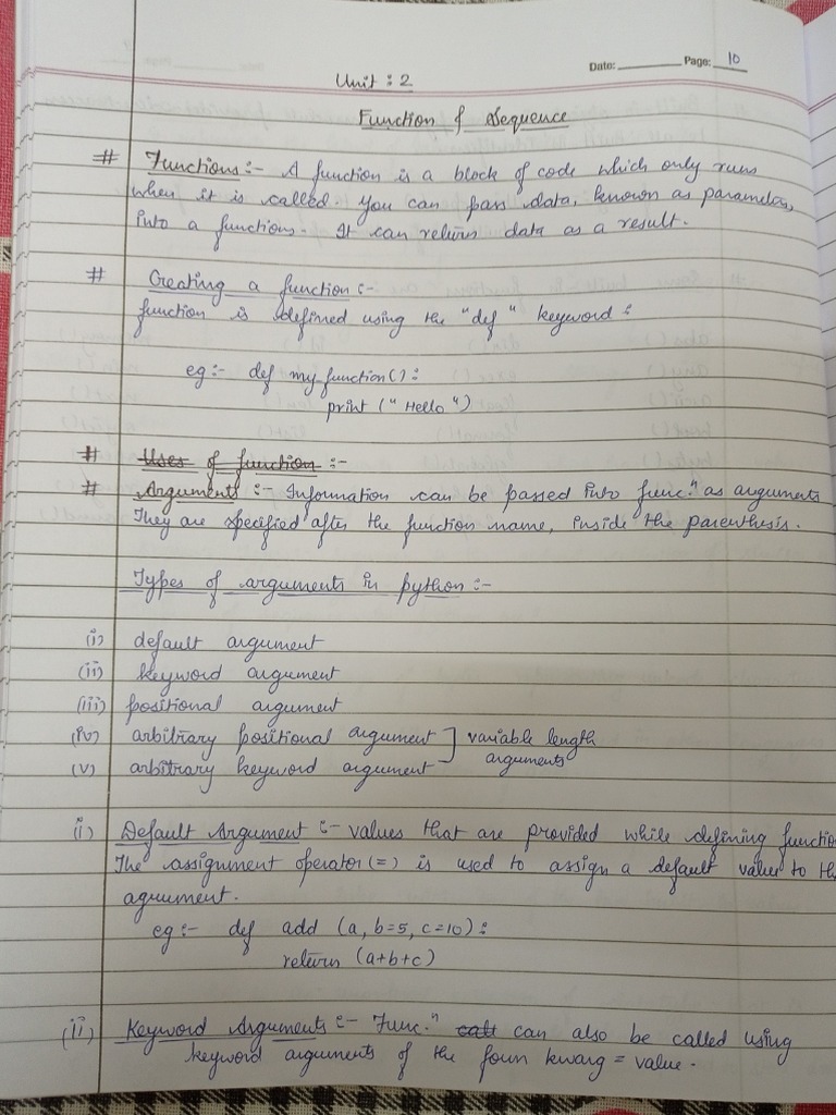 Python Unit 2 Pdf
