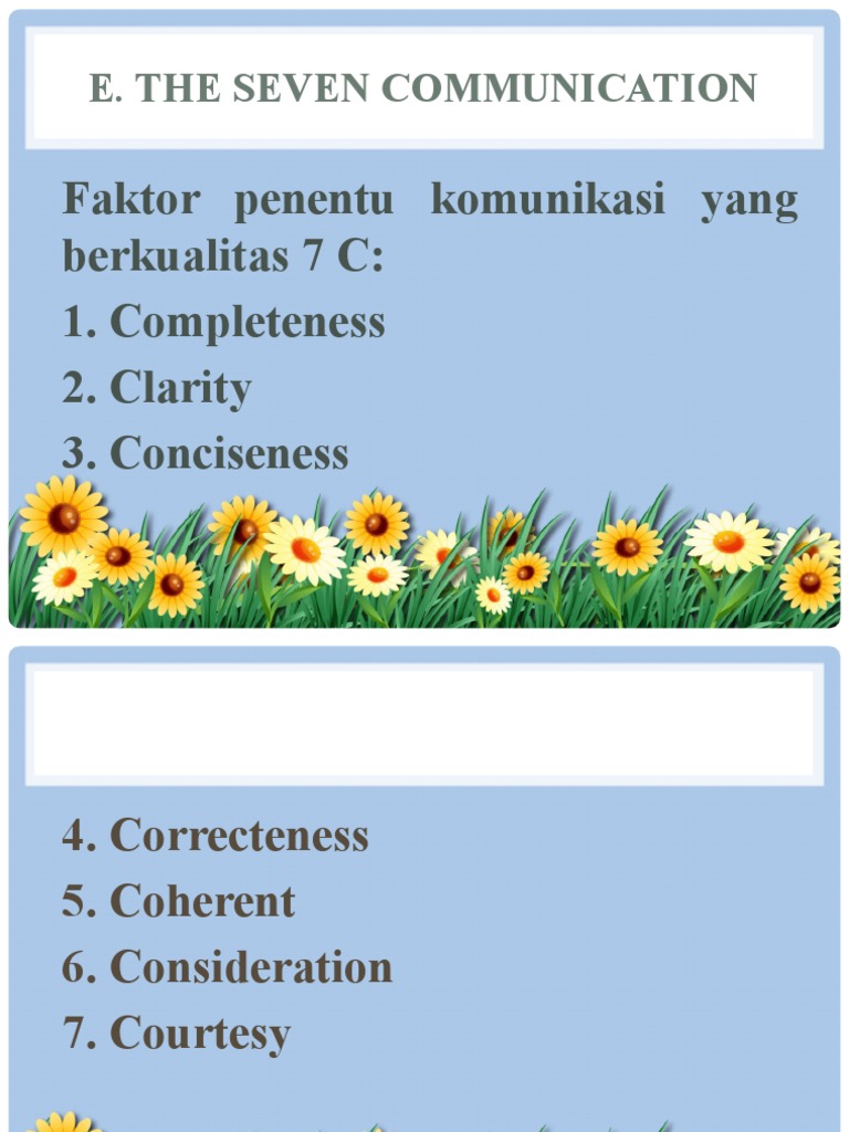 E. The Seven Communication: Faktor Penentu Komunikasi Yang Berkualitas ...