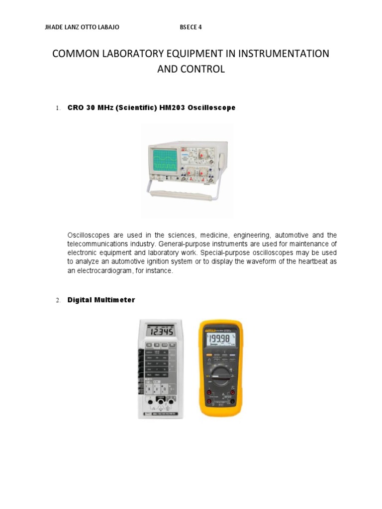 Common Laboratory Equipment in Digital Communication | PDF | Power ...