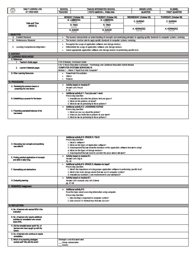 Input Data Into Computer Week5 | PDF | Learning | Software