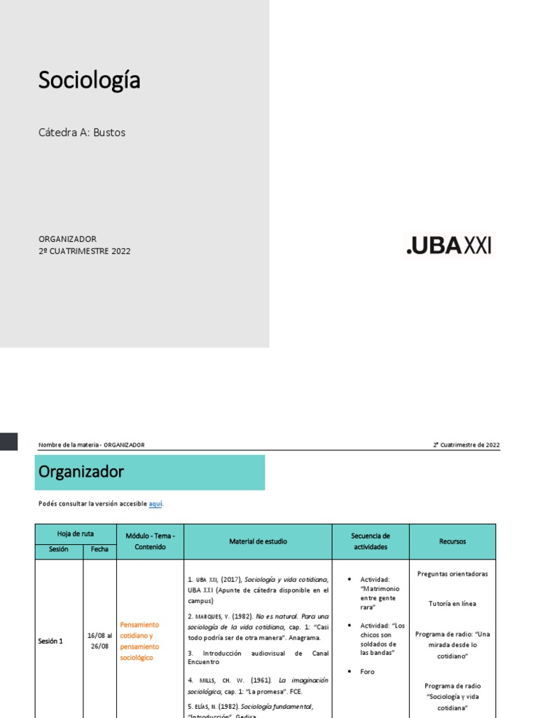 Organizador 2c 2023 | PDF | Sociología | Karl Marx