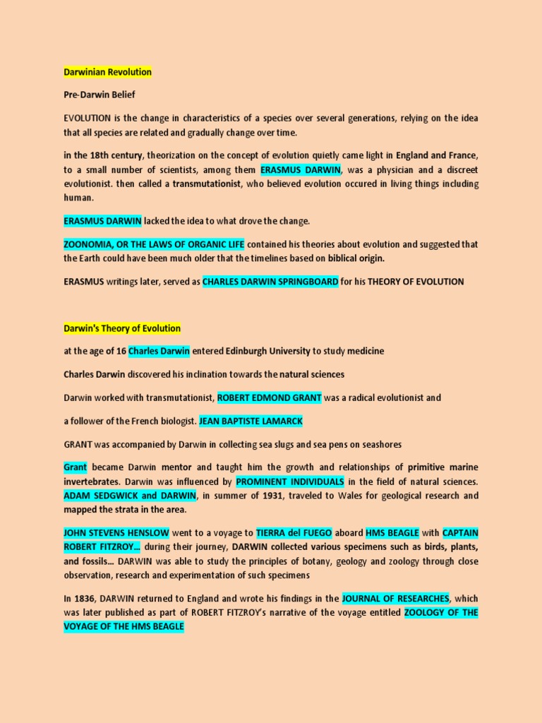 Darwinian Revolution | PDF | Human | Charles Darwin