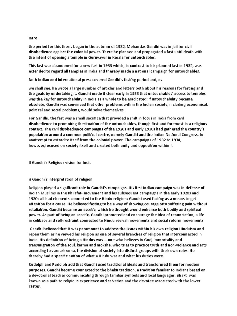 Untouchability | PDF | Mahatma Gandhi | Bhakti