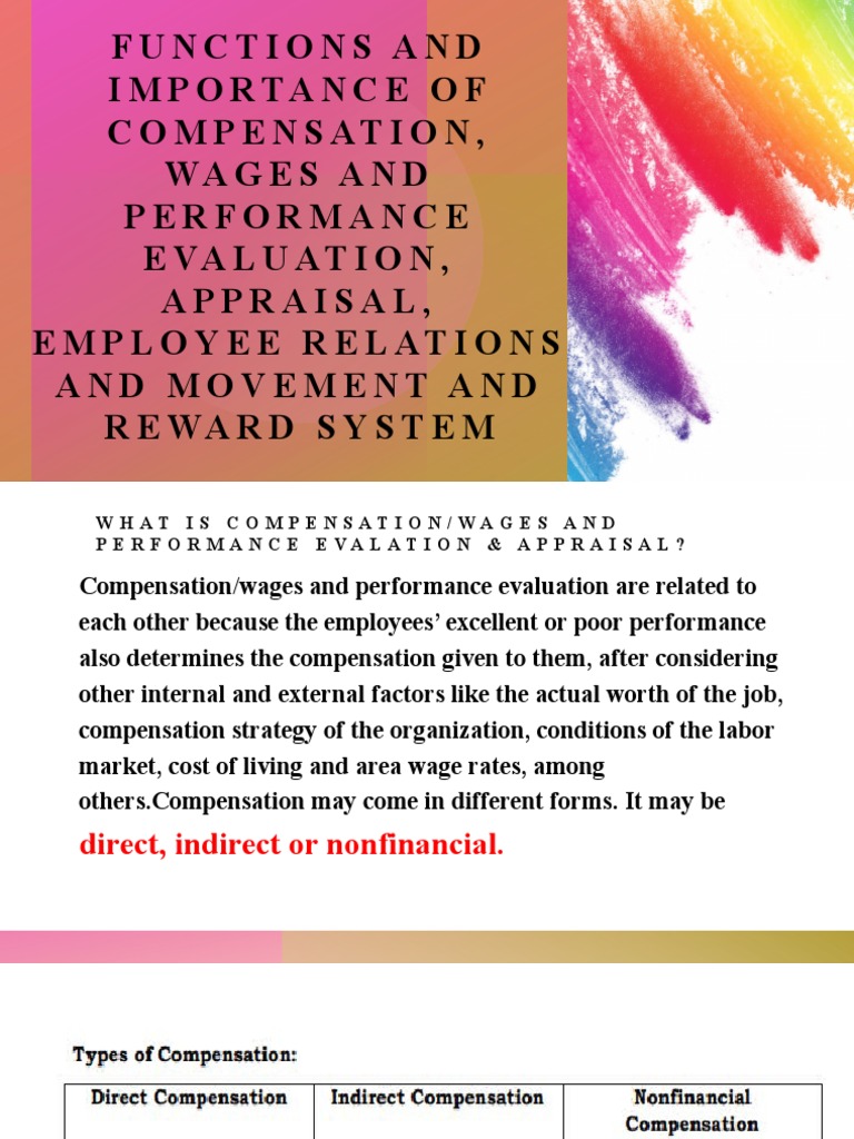 Importance of Compensation Mod 11 | PDF | Cost Of Living | Performance ...