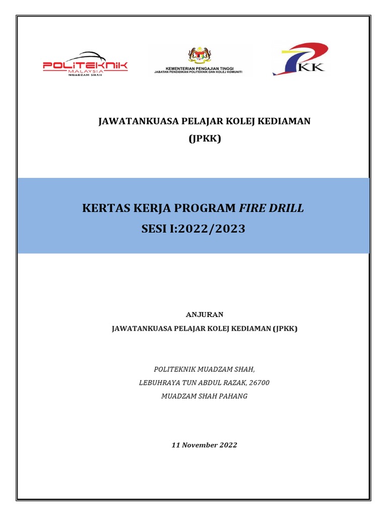 KK Fire Drill JKPP Pms Latest | PDF