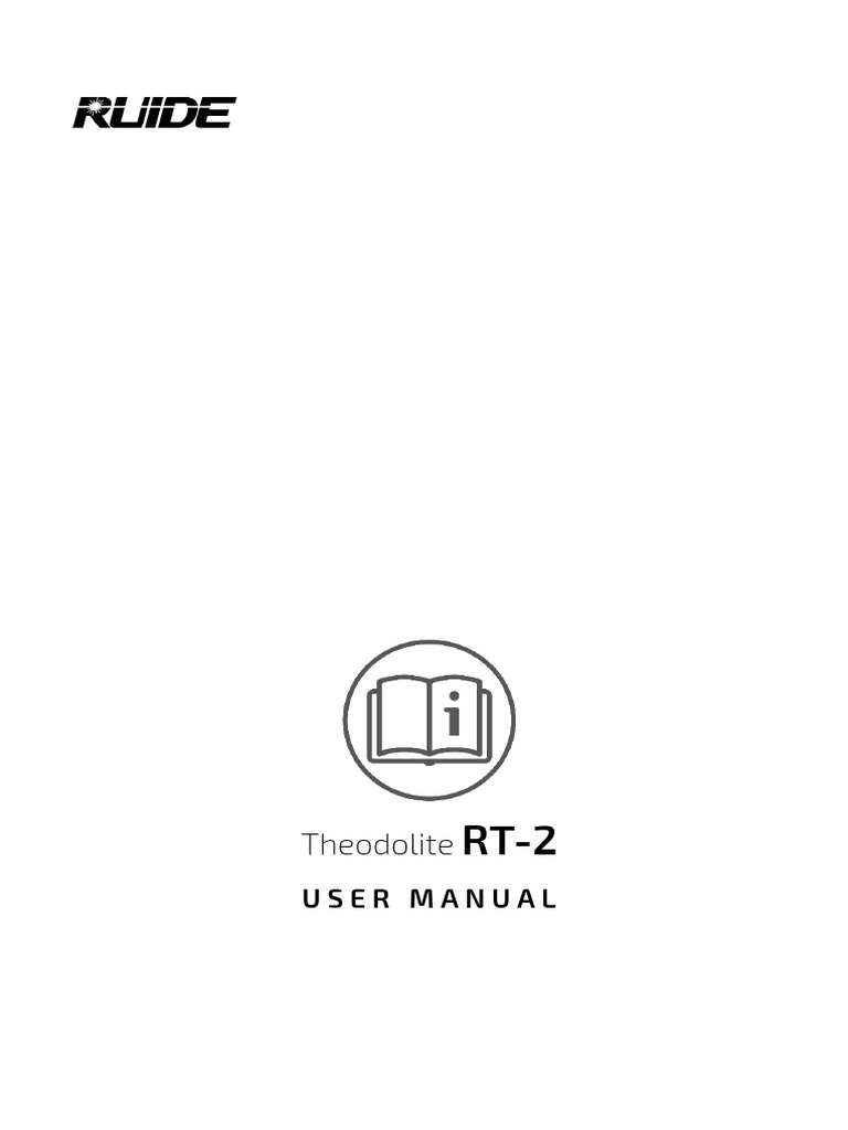 Ruide RT-2 User Manual 1908 | PDF | Slope | Electromagnetic Radiation