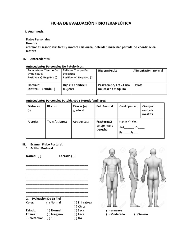 Ficha de Evaluacion | PDF | Tobillo | Codo