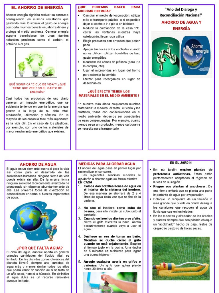 Triptico Del Agua 6 | PDF | Agua | El plastico