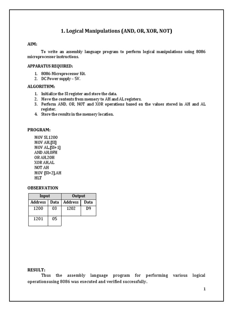 MPMC 4 Programs | PDF | Assembly Language | Computer Program