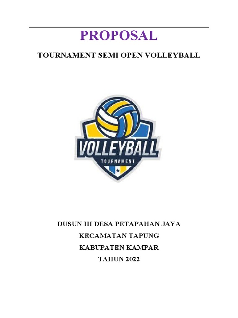 Proposal Bola Volly | PDF