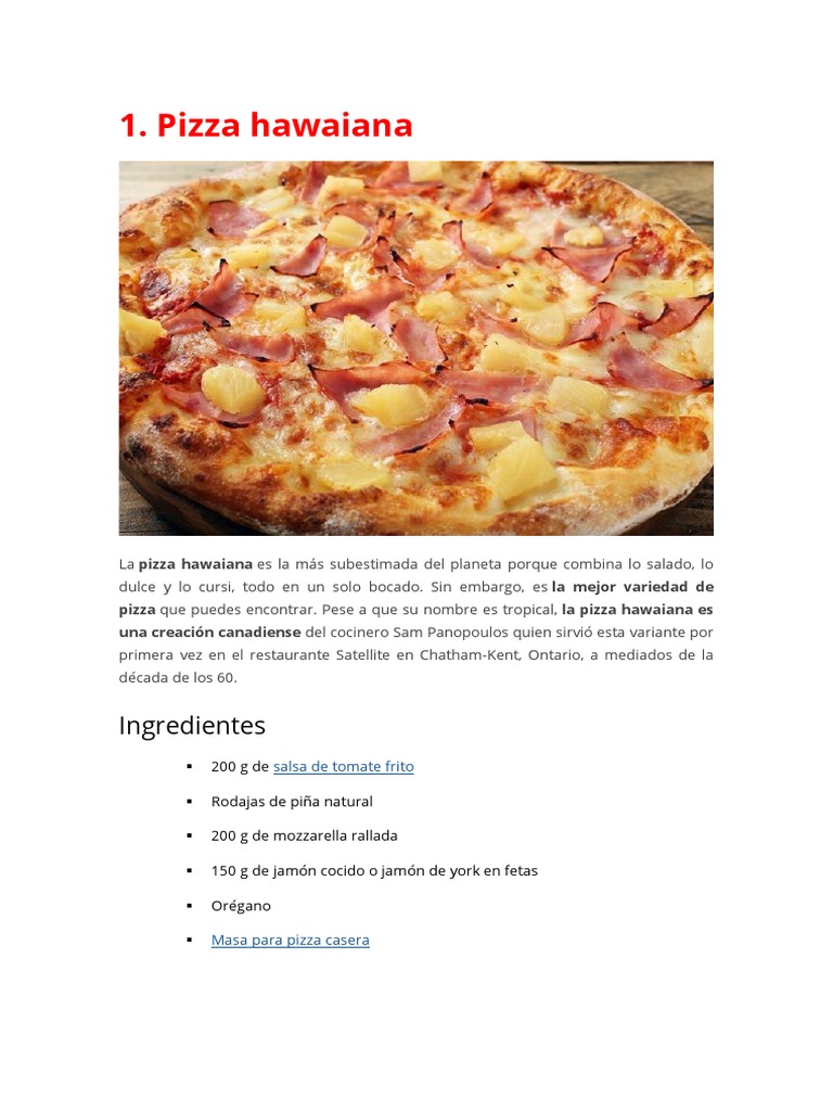 Recetas 8 Pizzas | PDF | Pizza | Preparación de comida y bebida