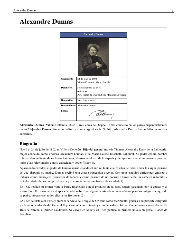 Alexandre Dumas | PDF | Alexandre Dumas