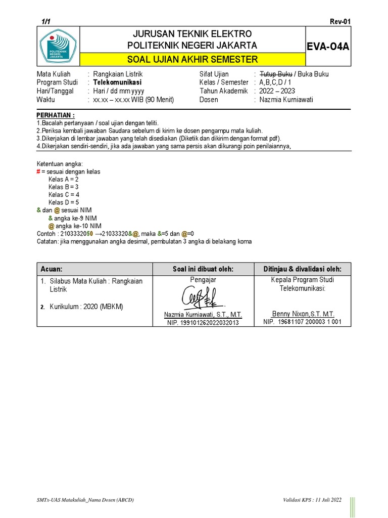 Format Soal UTS RL 22-23 | PDF