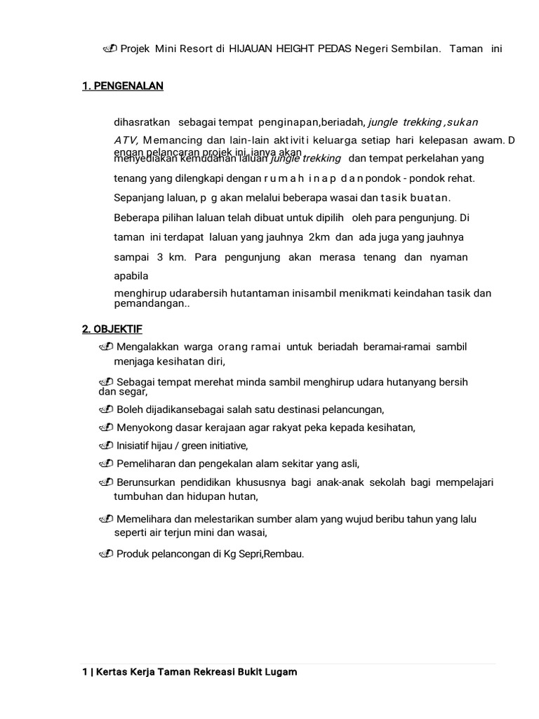 Mini Resort KG Sepri | PDF