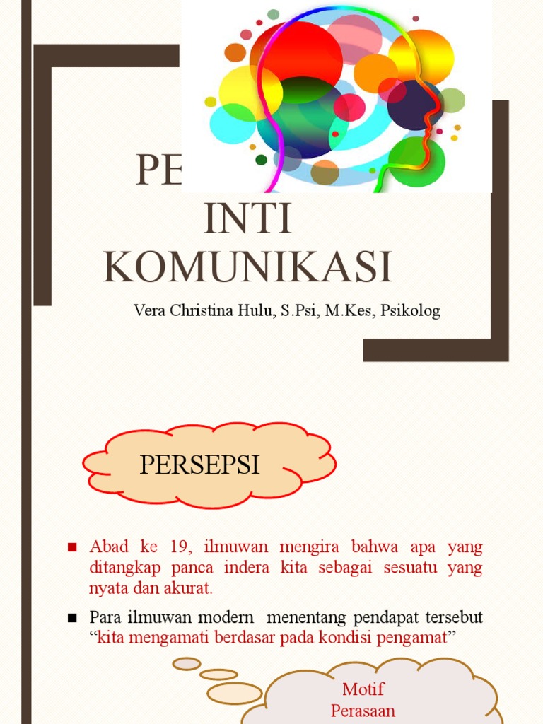 Persepsi Inti Komunikasi | PDF | Sains & Matematika