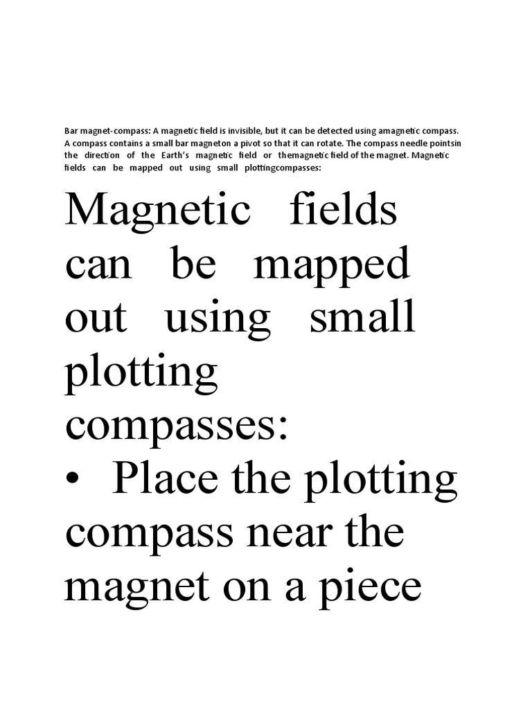 Mapping Magnetic Fields with Compass | PDF | Earth's Magnetic Field ...
