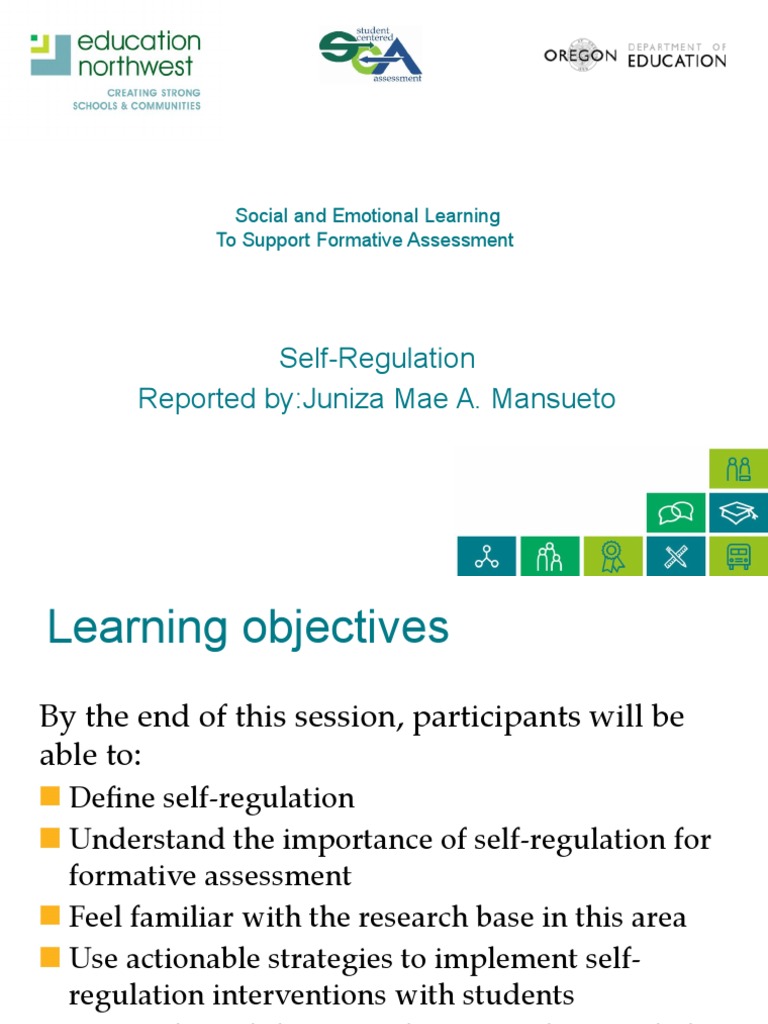 Sel Self-Regulation Facilitator Presentation | PDF | Self-Management | Self Control