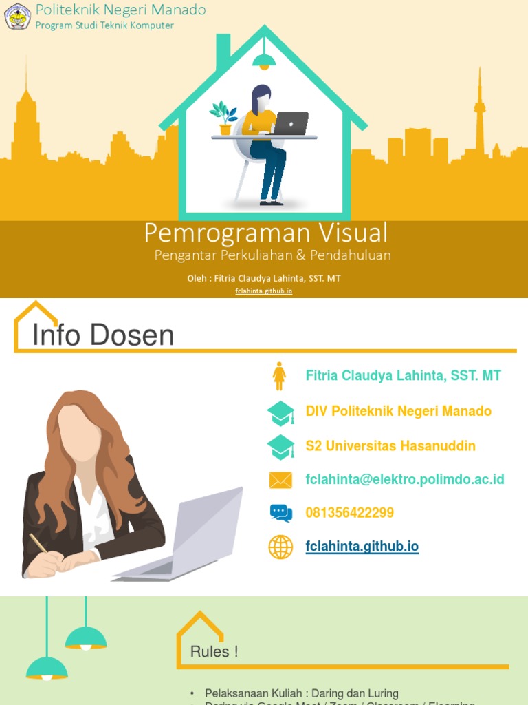 Pertemuan 1 MK Pemrograman Visual | PDF