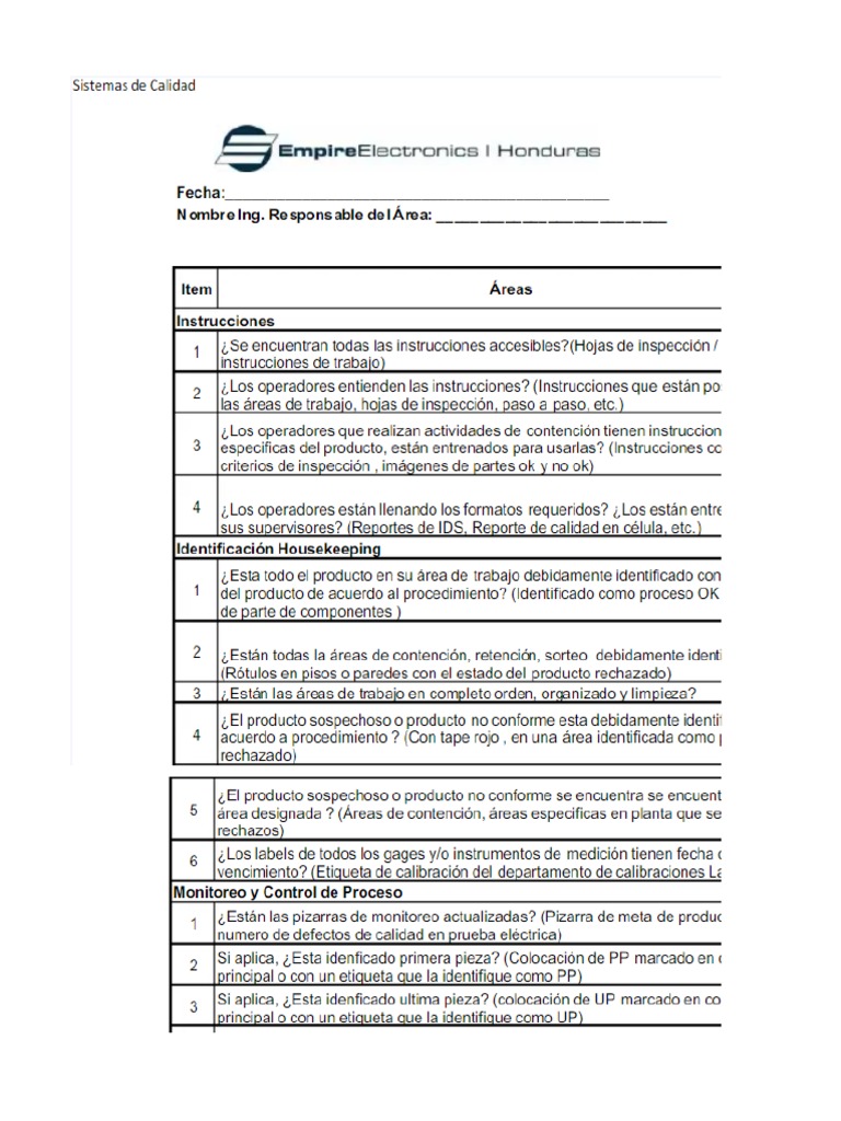 Formato LPA Ensamble Rev 10 | PDF
