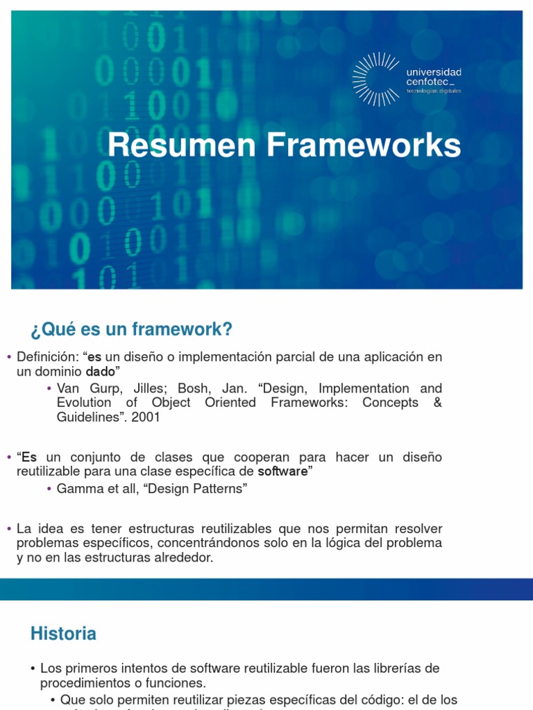 Resumen sobre frameworks: qué son, tipos, buenas prácticas y desafíos ...