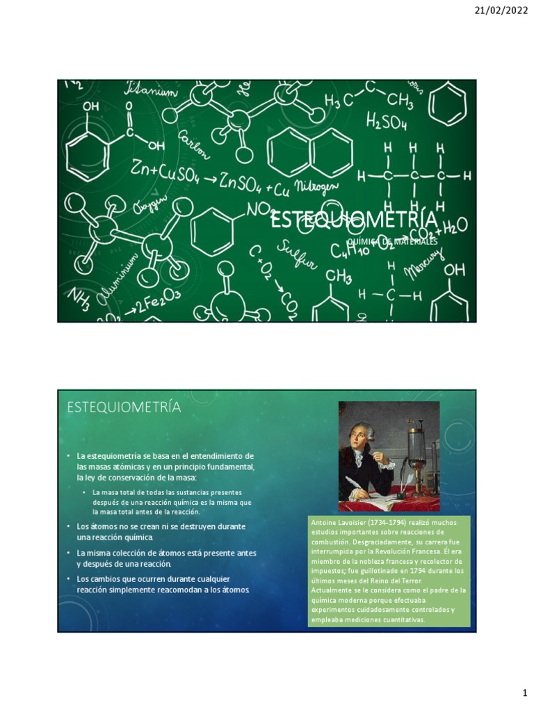 5 Estequiometría Notas De Clase Pdf Estequiometría Química