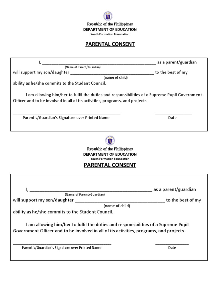 Parent's Permit SPG | PDF