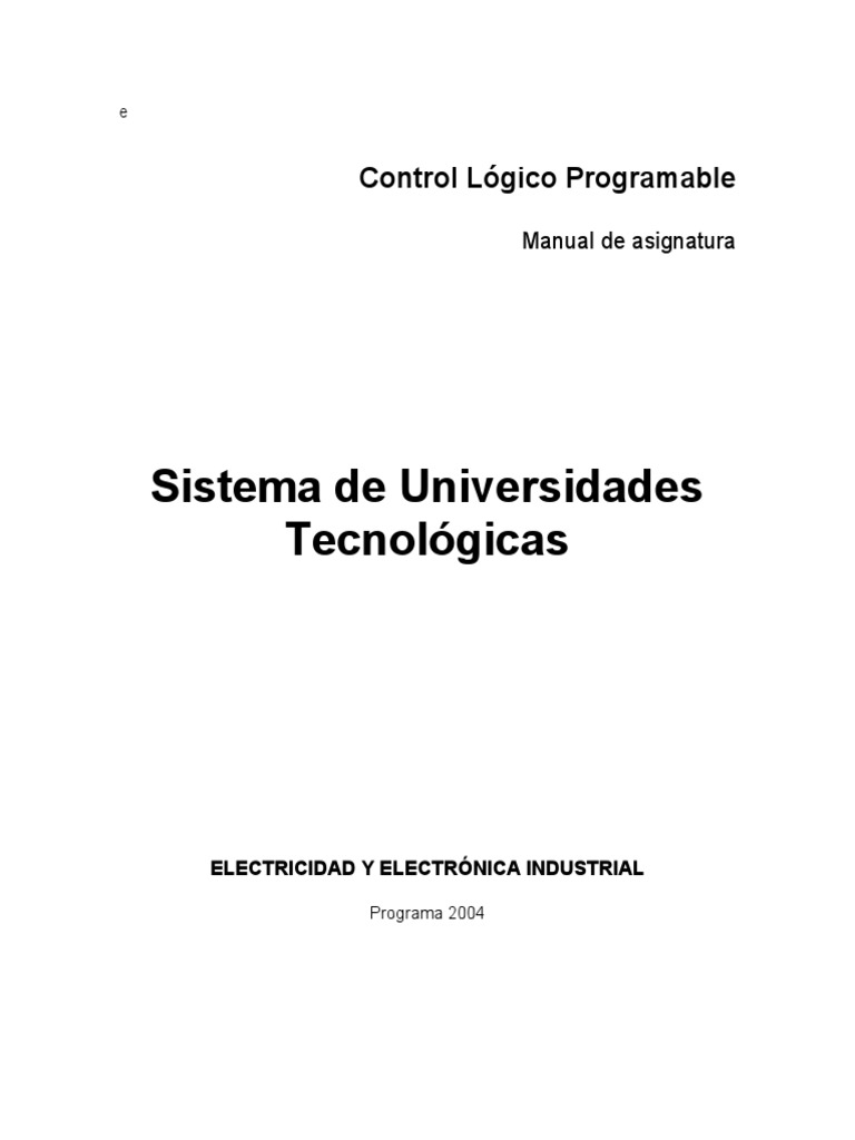 Control Logico Programable | PDF | Controlador lógico programable | Hardware de la computadora