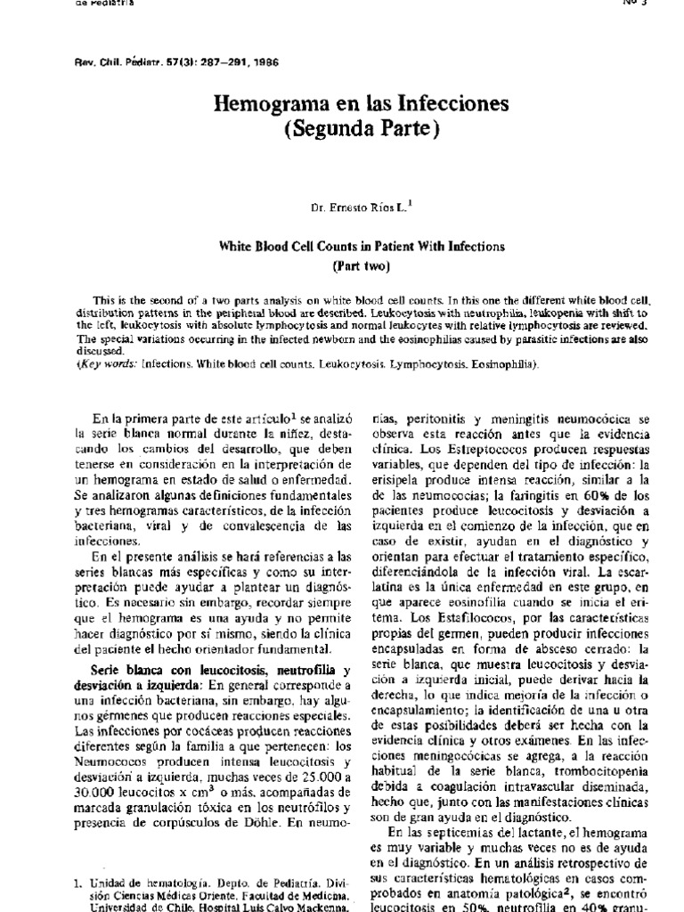 Hemograma Infecciones | PDF | Virus | Inmunología