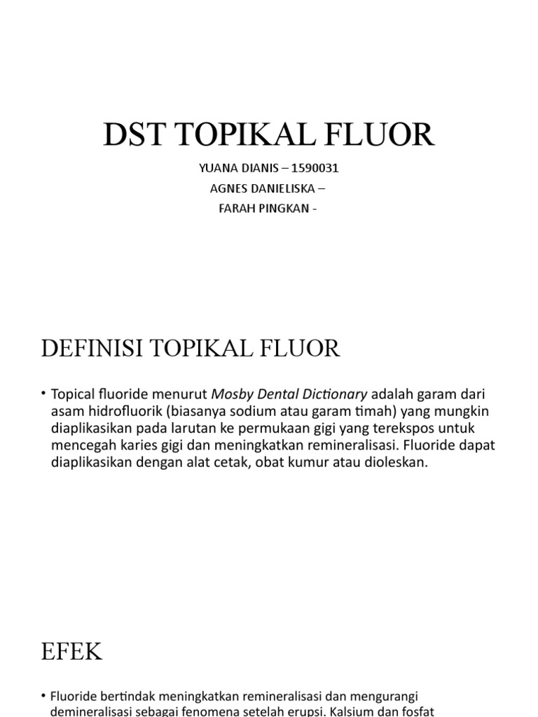 DST Topikal Fluor | PDF