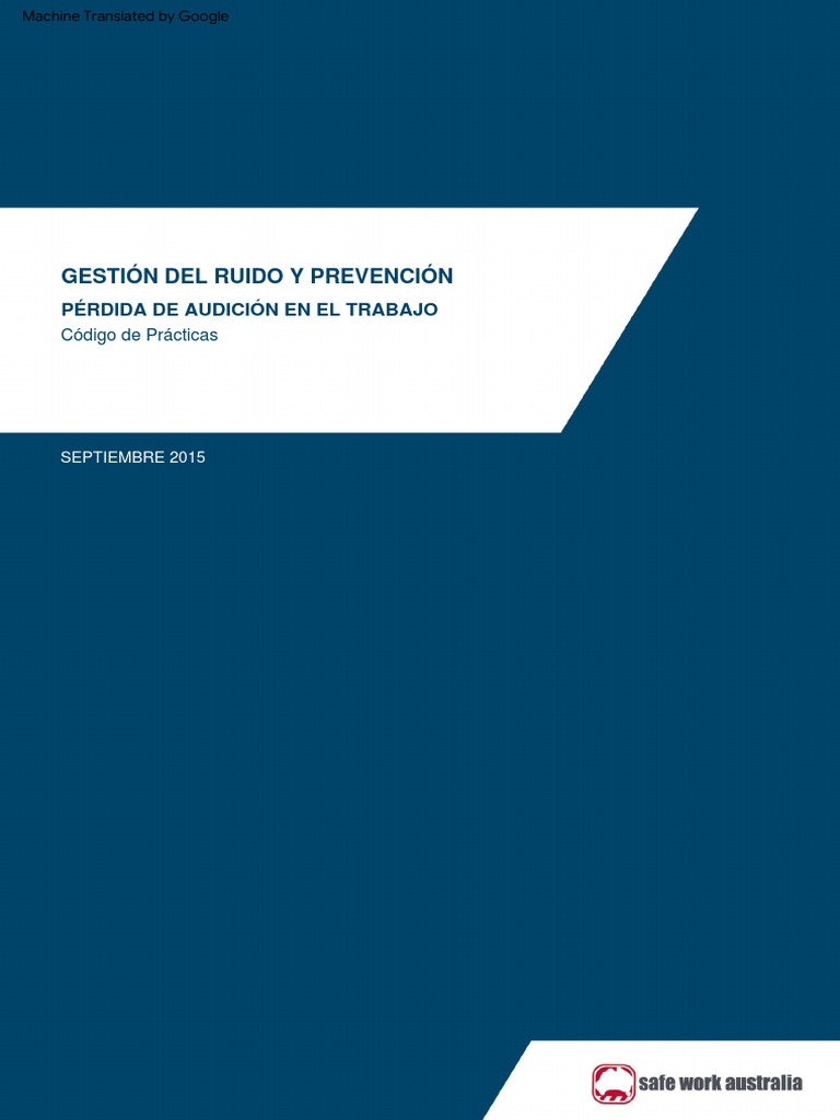 Managing Noise Preventing Hearing Loss Work Pdf Escuchando Decibel