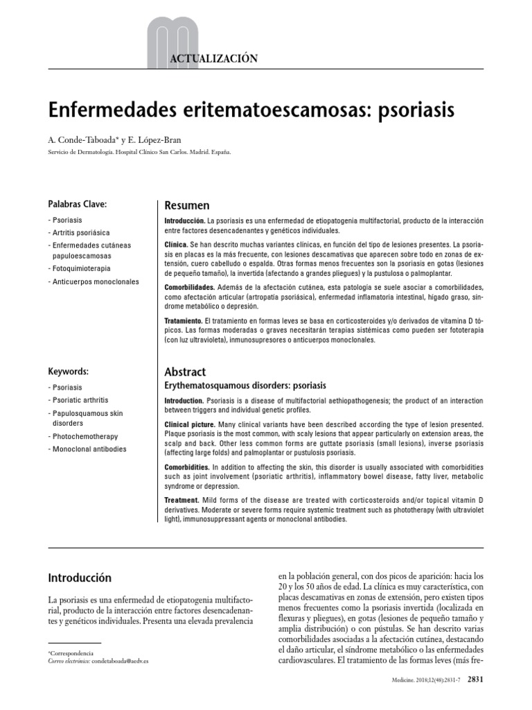Psoriasis | PDF | Psoriasis | Especialidades Medicas
