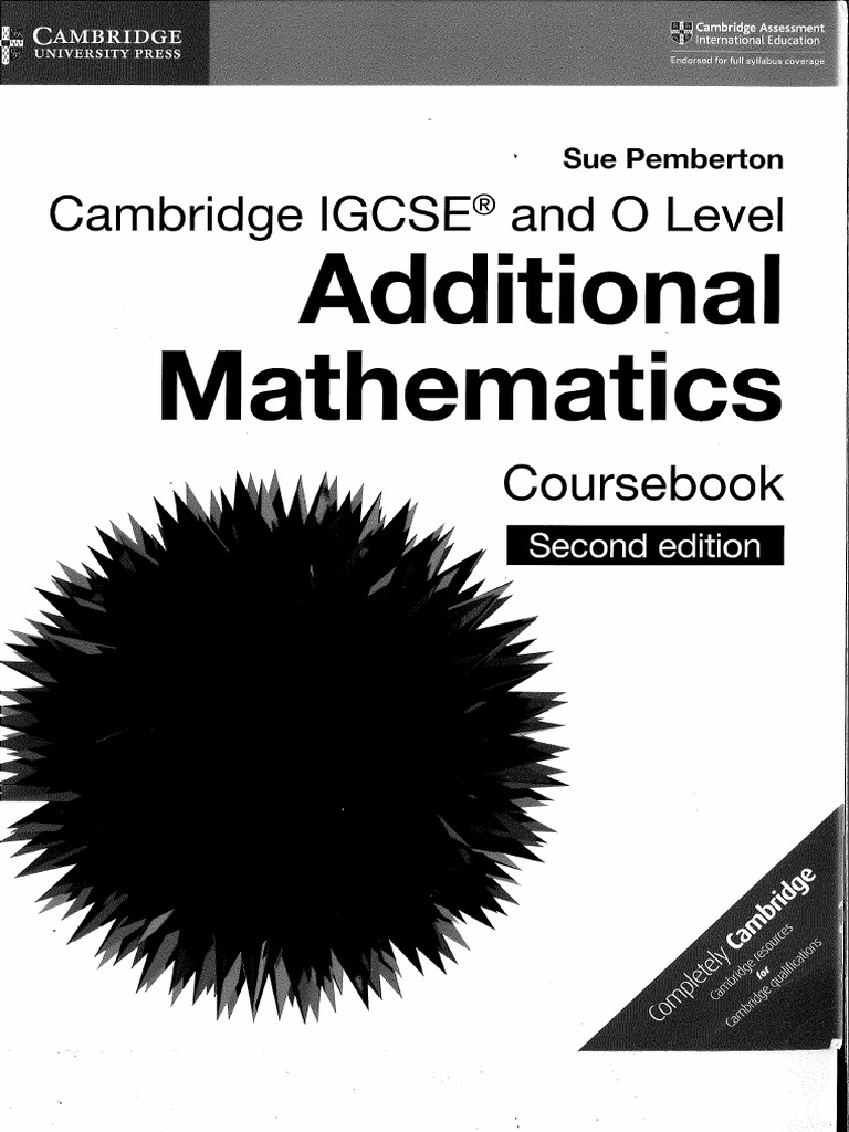 Additional Mathematics Coursebook - Cambridge IGCSE | PDF