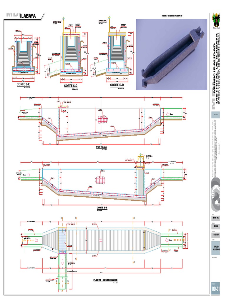 Desarenador - Canal Colpar-DESARENADOR DETALLES | PDF
