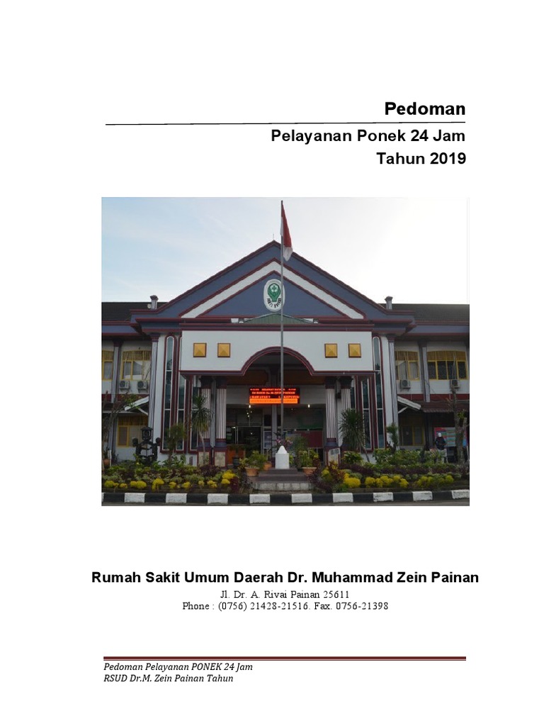 Pedoman Pelayanan Ponek 24 Jam 2019 | PDF