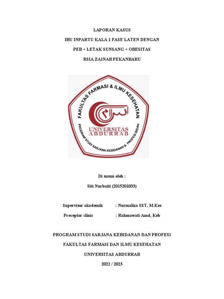LAPORAN KASUS Ny. Y (Inpartu Dengan PEB + Letsu + Obs) | PDF ...