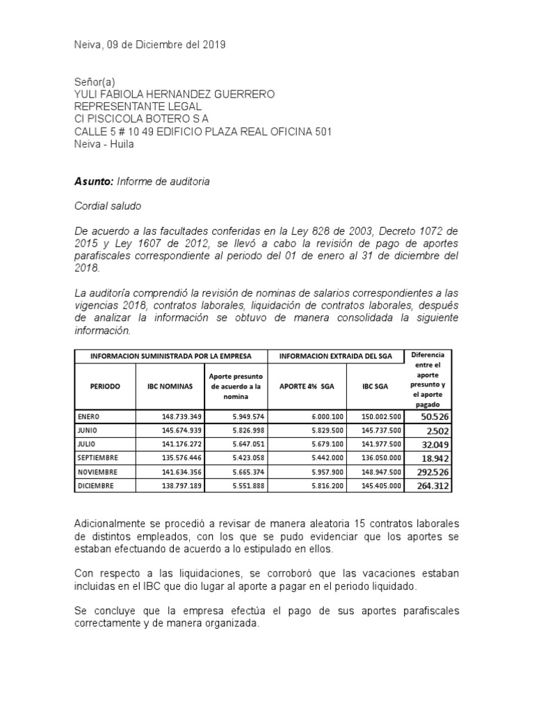 Ci Piscicola Botero S A | PDF