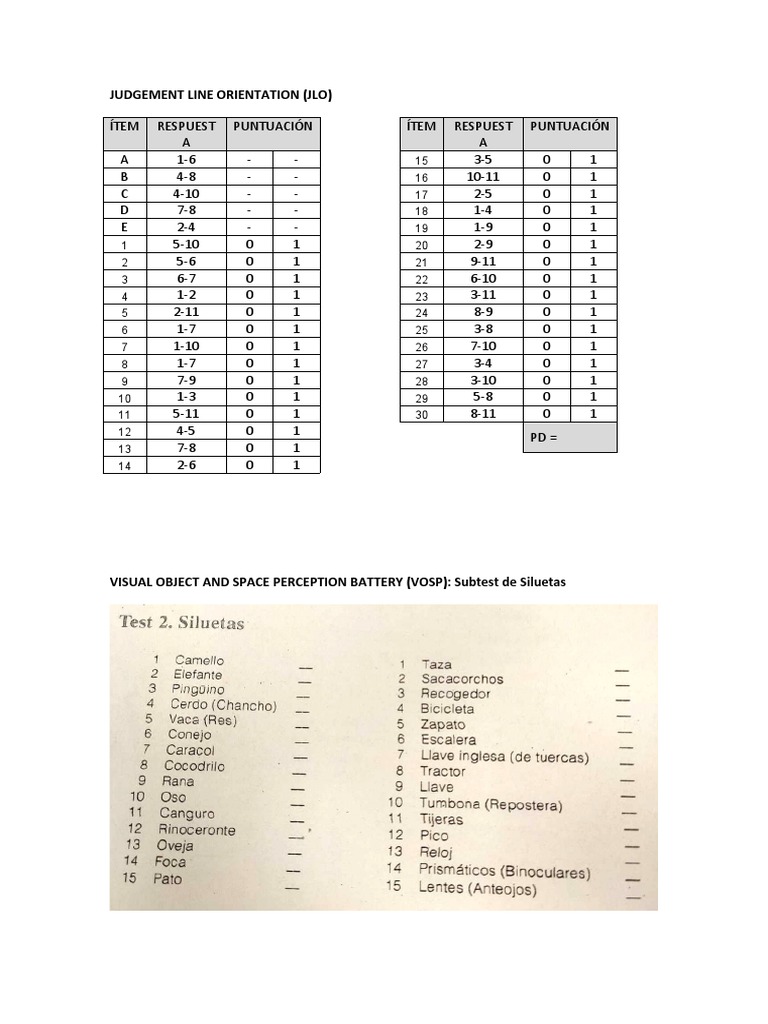Judgement Line Orientation | PDF