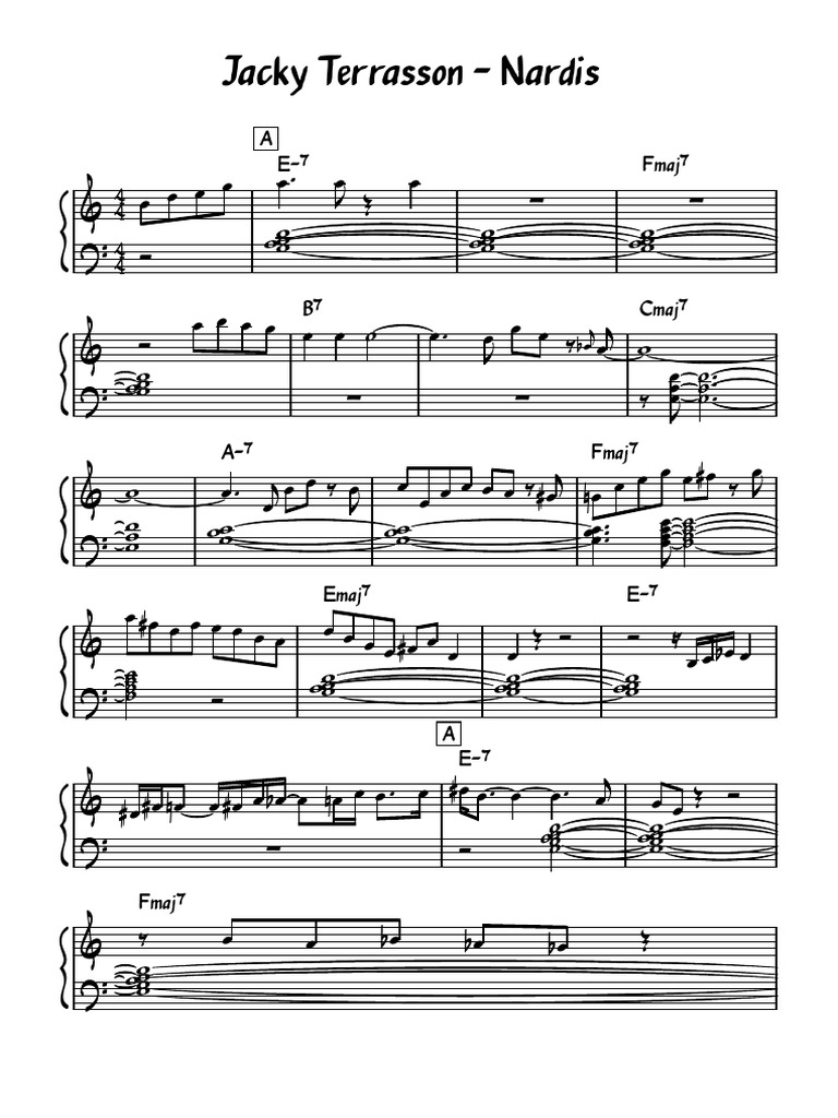 Jacky Terrasson - Solo On Nardis | PDF