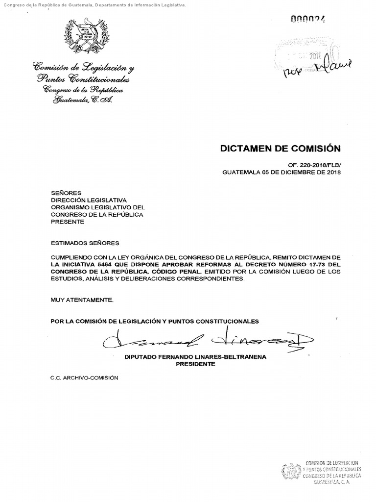 Dictamen 5464 | PDF | Constitución | Derecho penal