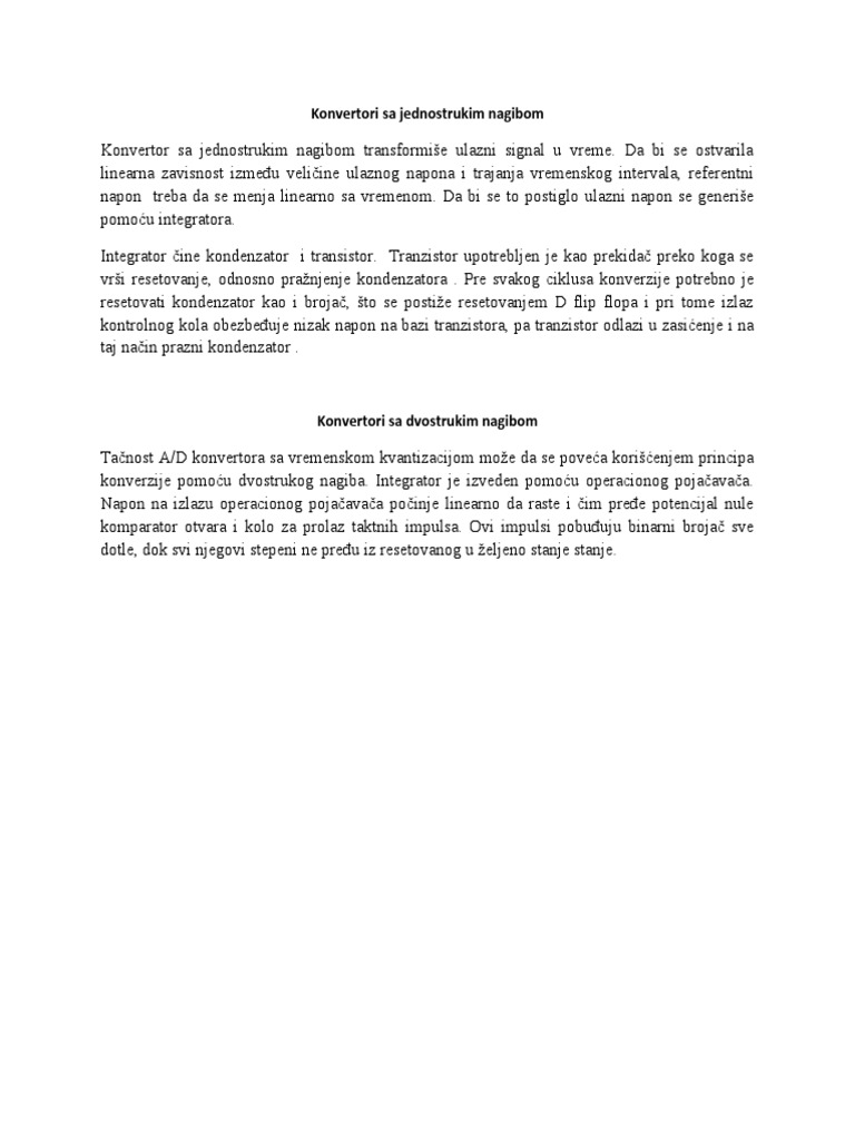 Konvertori Sa Jedn I Dvostrukim Nagibom | PDF