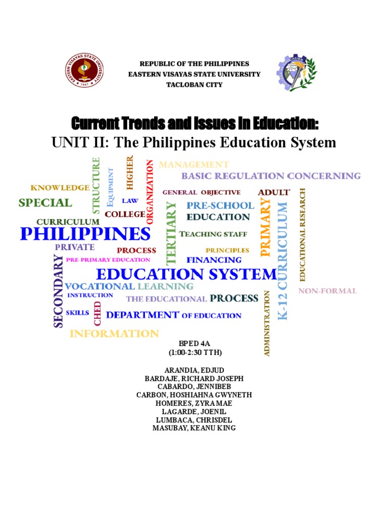 Unit II - The Philippine Education System | PDF | Child Care | Schools