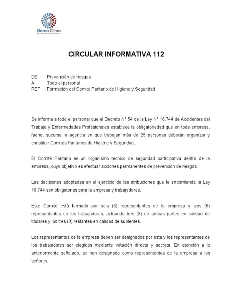Circular Informativa | PDF