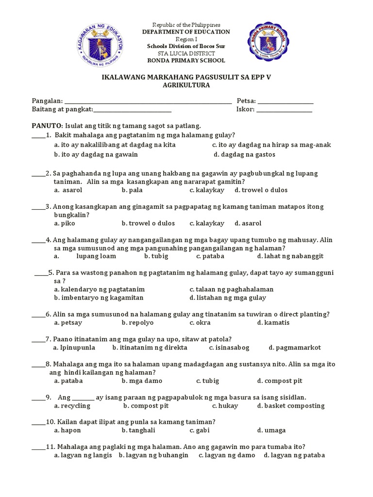 Epp 5 - 2ND PT | PDF