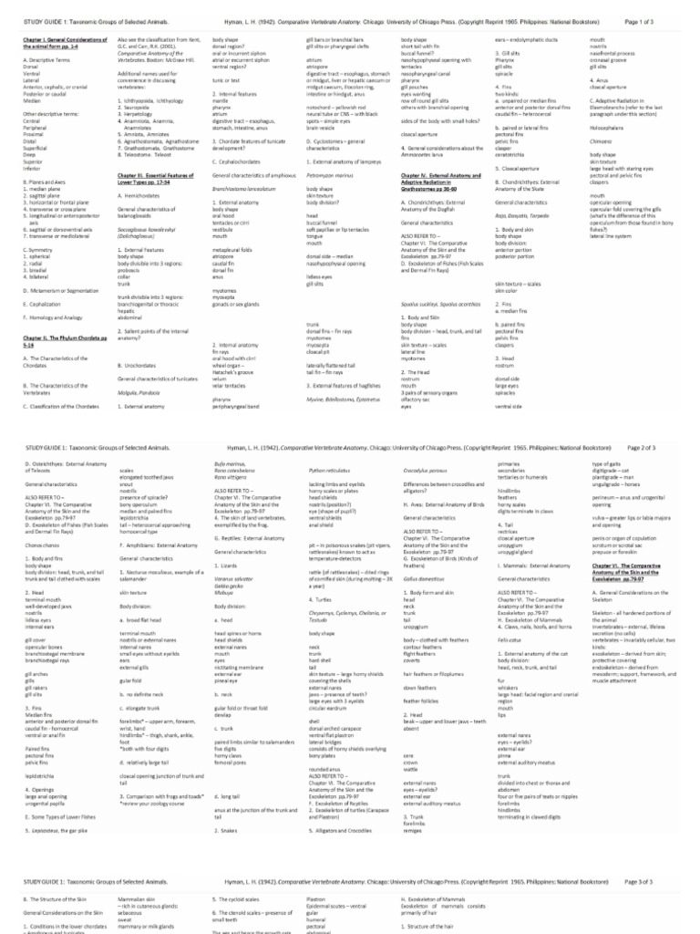 COMPLAB Study Guide 1 Taxonomy | PDF