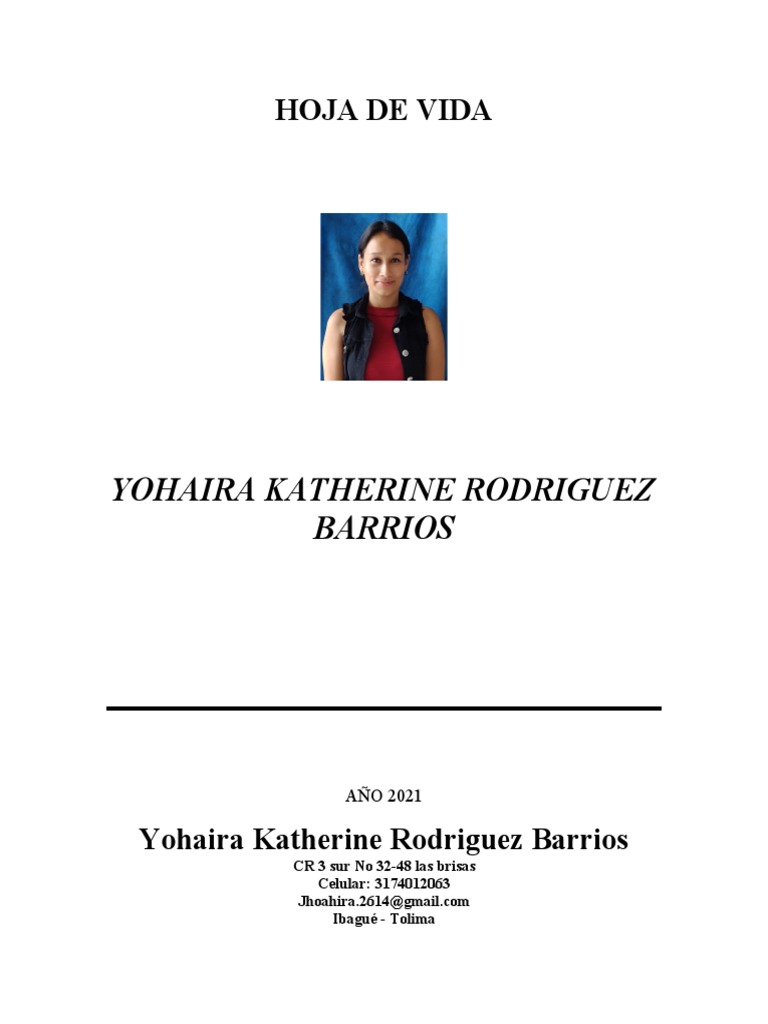 Hoja de Vida Katherine | PDF